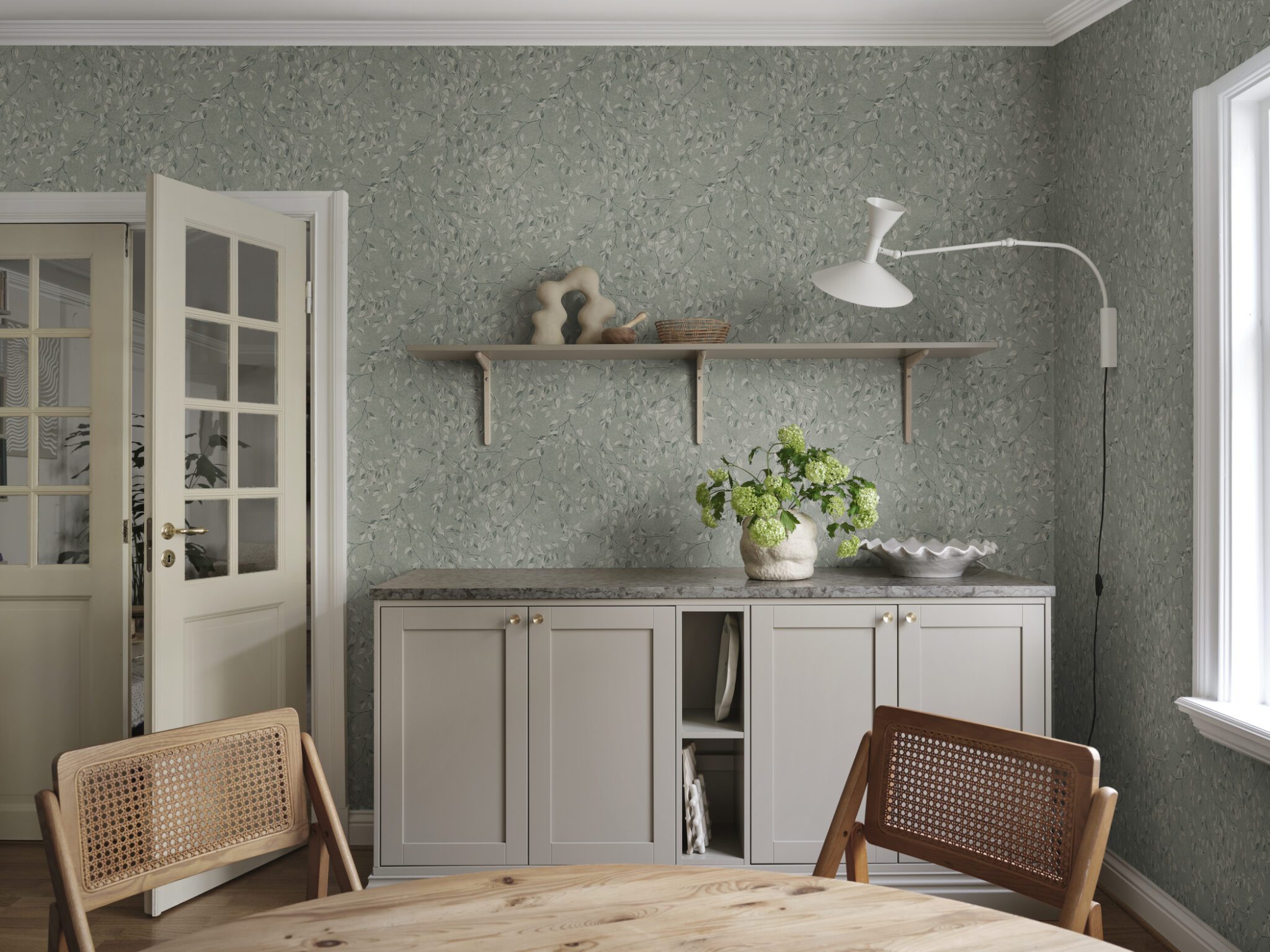 Sandberg Wallpaper – Lise forest green S10345 – Tapeter på Tapetshopen.se